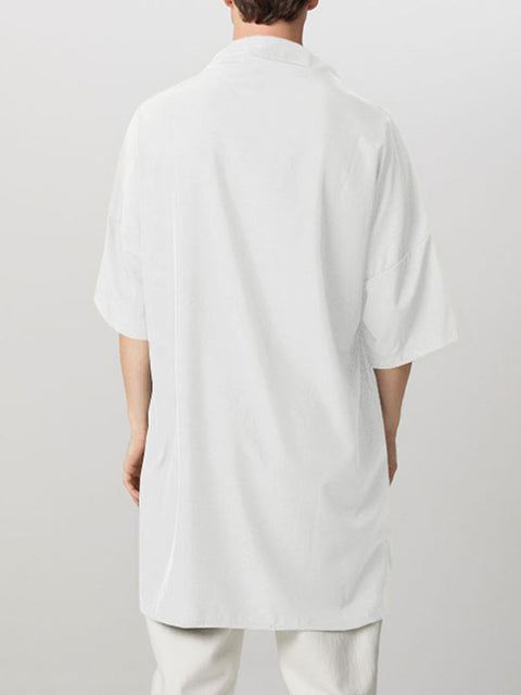 Mens Side Placket Casual Half Sleeves T-Shirt SKUH77553 – INCERUNMEN