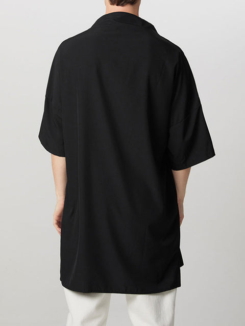 Mens Side Placket Casual Half Sleeves T-Shirt SKUH77553 – INCERUNMEN