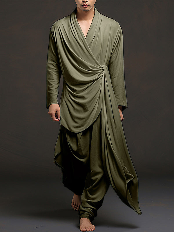 Mens Irregular Design Solid Two Pieces Outfits SKUK48905 – INCERUNMEN