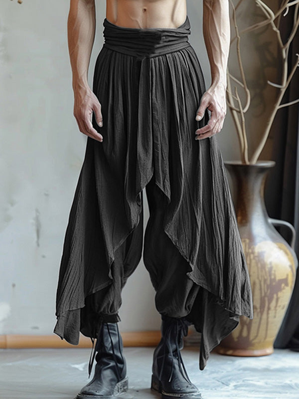 Mens Deconstructed Solid Color Layered Pant SKUK80509 – INCERUNMEN